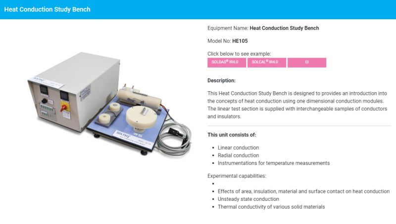 Heat Conduction Study Bench – GLOBAL R&D